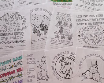 Mindfulness Coloring Pages | SEL Affirmation Pages | Growth Mindset ...