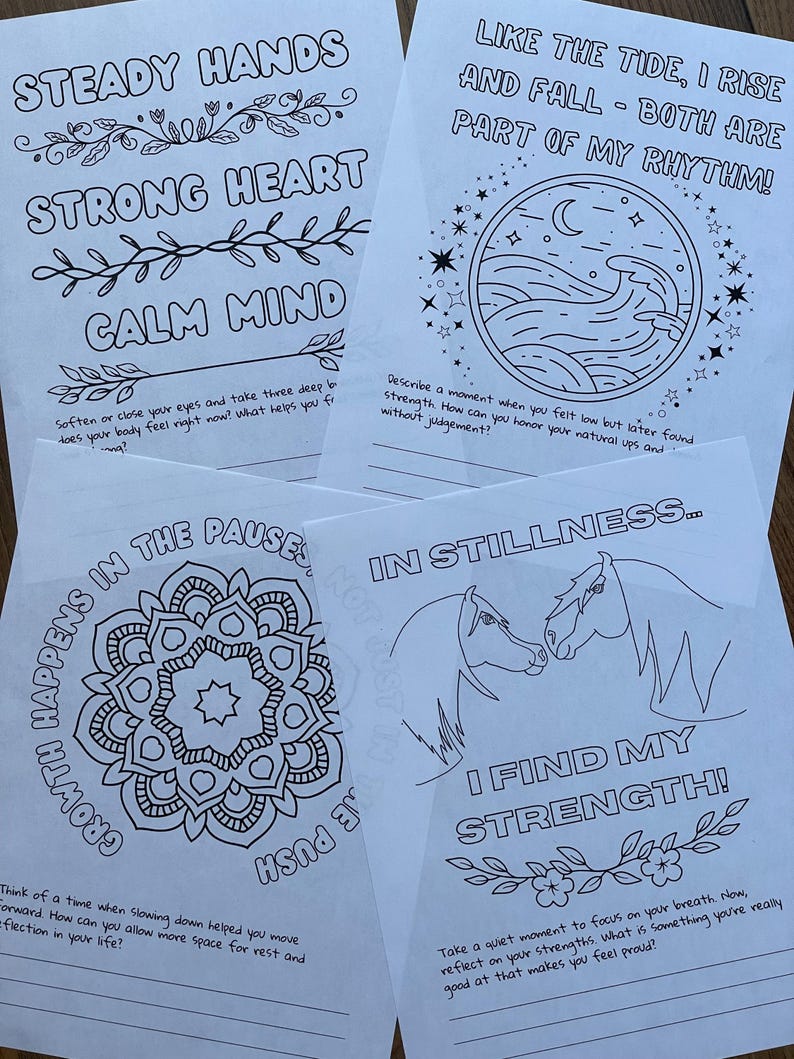 Mindfulness Journal Coloring Pages | SEL Journal Reflection Pages ...