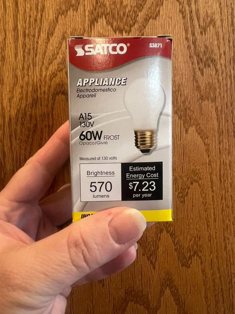 Incandescent 60 Watt A15 Light Bulb - Etsy