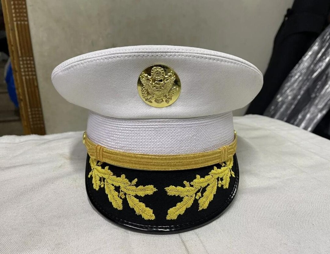 Replica US Army Field Grade Officer Service Dress White Hat Cap - Etsy