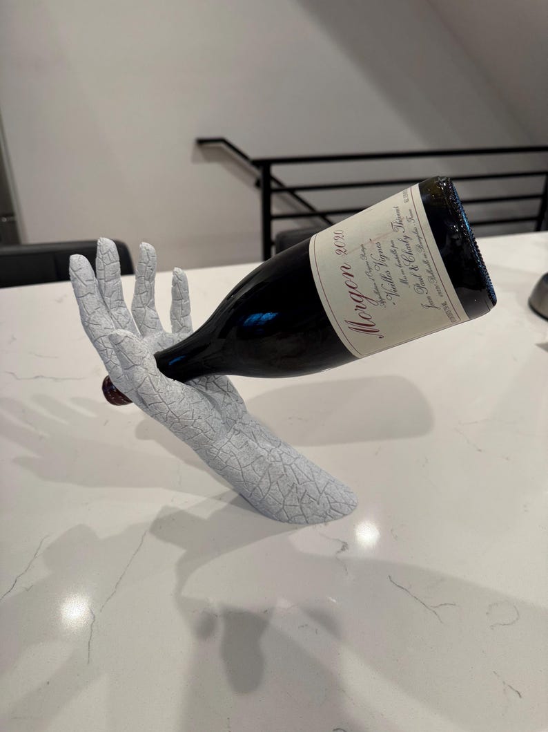 Wine Bottle Holder – 3D Printed Floating Wine Rack – Modern Barware ...
