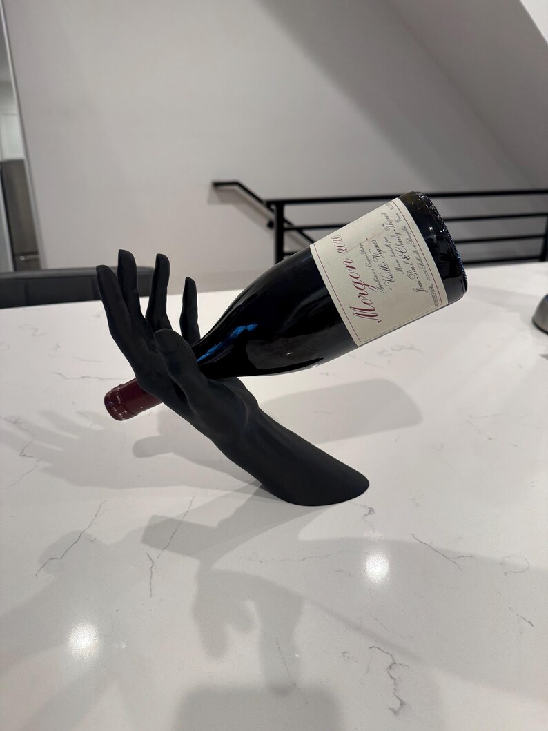 Wine Bottle Holder – 3D Printed Floating Wine Rack – Modern Barware ...