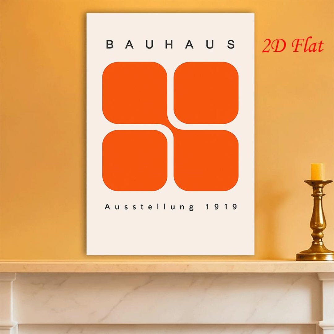 Bauhaus Exhibition 1919 Mid Century Modern Art Print Living Room Decor ...