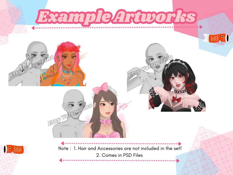 8 Body Base PSD |female Body Base | Bases to Draw Your Characters ...