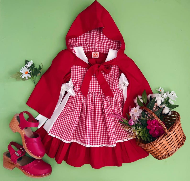 Handmade Little Red Riding Hood Inspired Dress: Fairytale Costume - Etsy