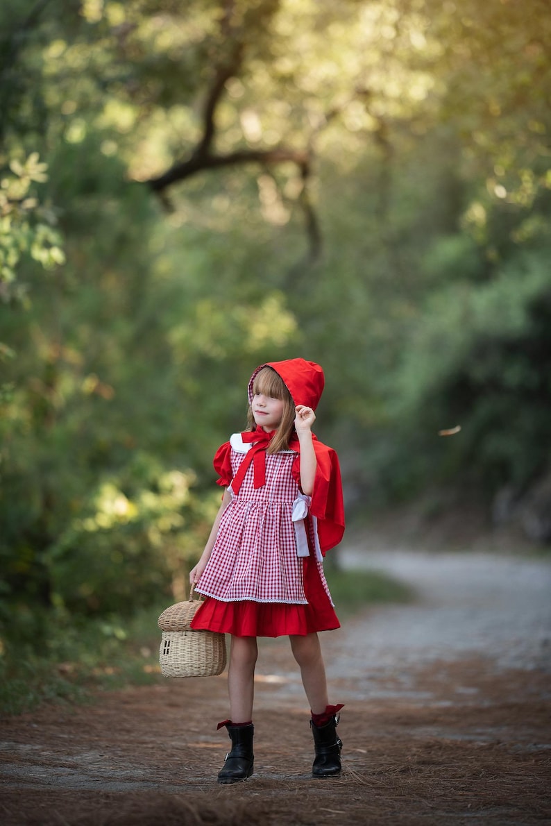 Handmade Little Red Riding Hood Inspired Dress: Fairytale Costume - Etsy