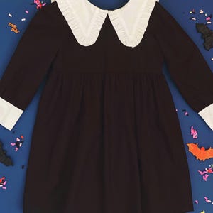 Wednesday Addams Dress: Handmade Retro Black Dress - Etsy