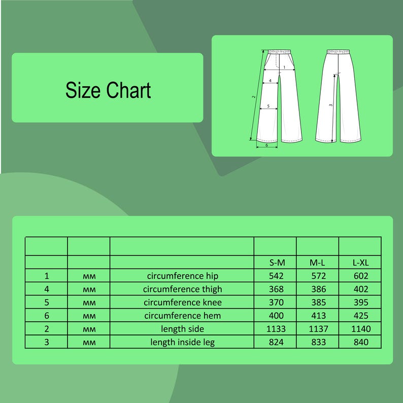 Palazzo Pants Sewing Pattern | PDF Download | Sizes S–XL | Instant ...