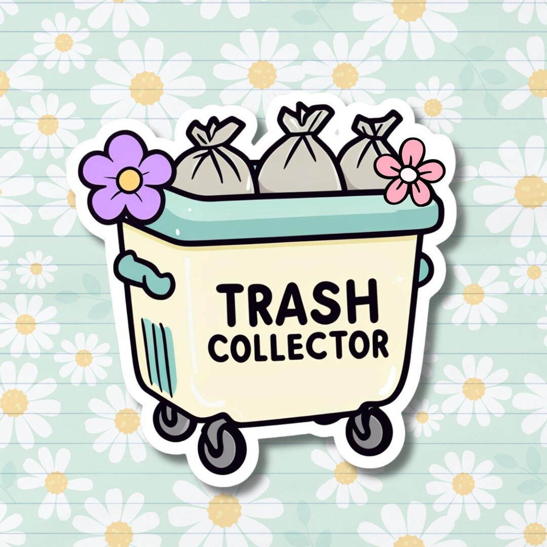 Trash Collector Dumpster Sticker, Junk Journal Decoration, Journal ...