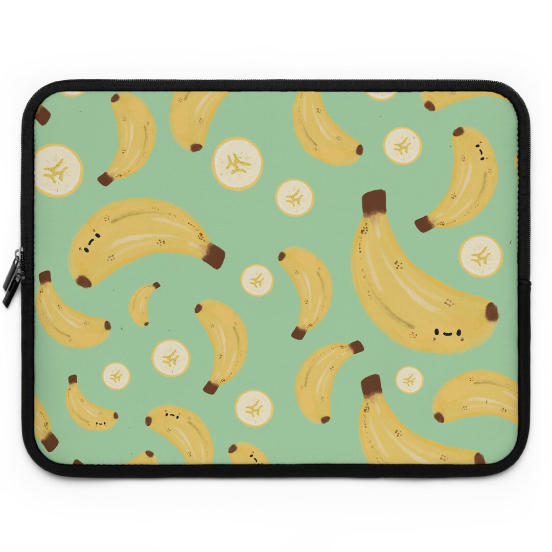Banana Laptop Sleeve, Cute Banana Case, Fun Tech Accessory, Gift for ...