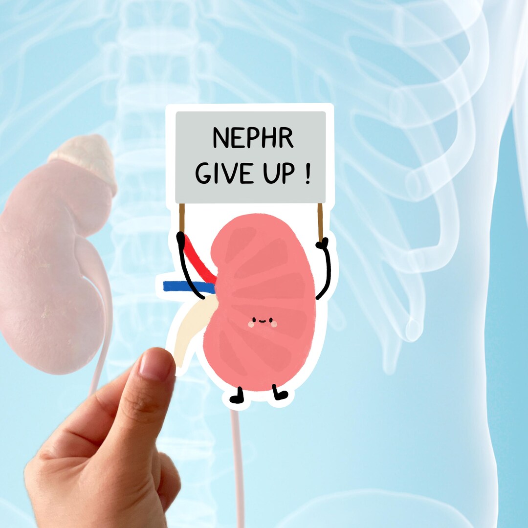 Nephr Give up Sticker Funny Kidney Pun for Healthcare Workers and ...