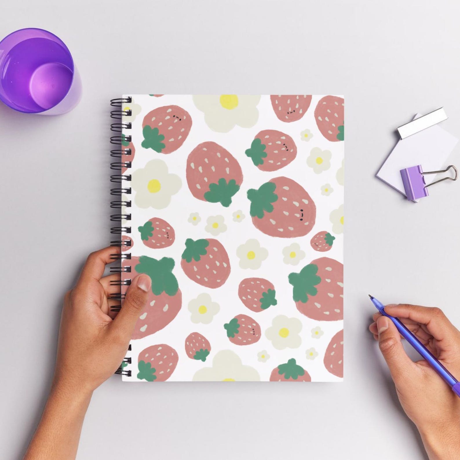 Kawaii Fruit Pattern PNG – Cute Watercolor Fruit Illustrations – Hand ...