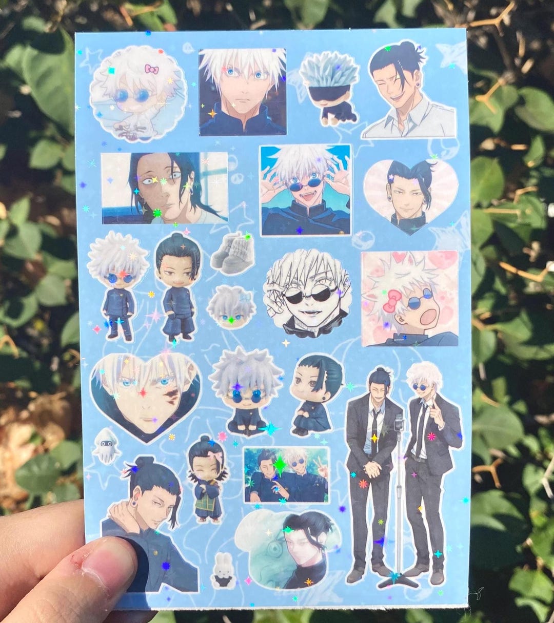 Gojo Satoru and Geto Suguru JJK Sticker Sheet - Etsy