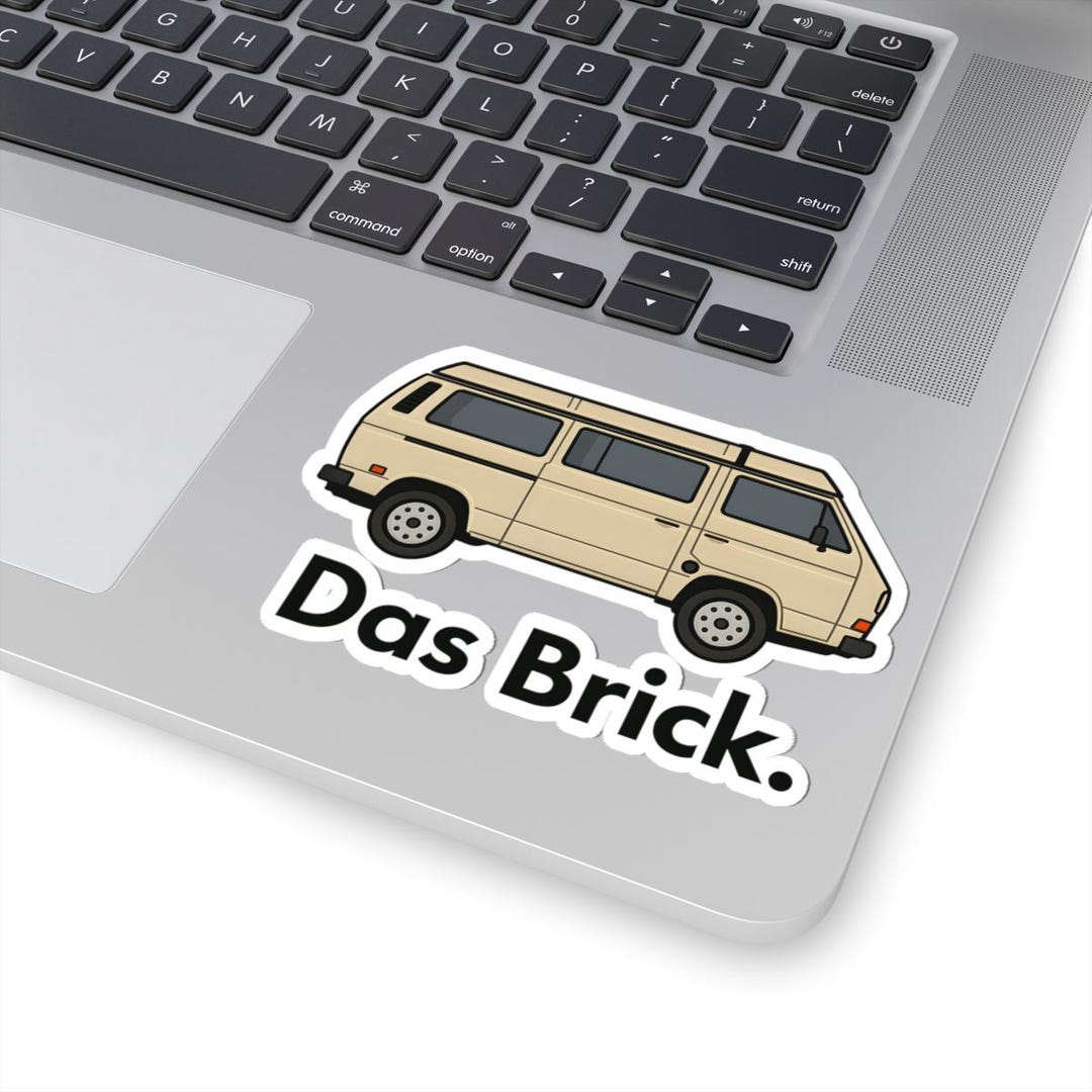 Das Brick VW Vanagon Sticker: Minimalist Westfalia Campervan Vinyl ...