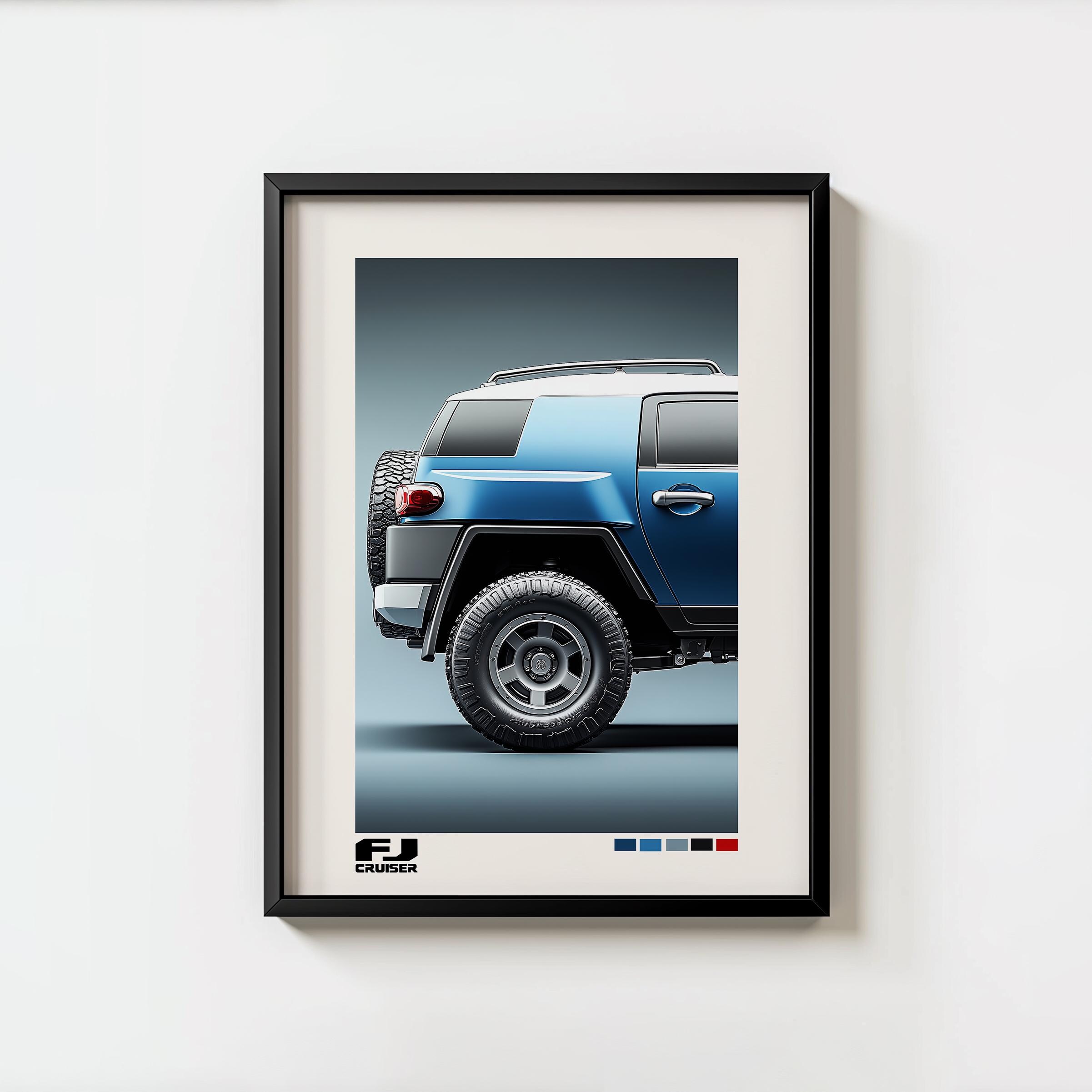 Toyota FJ Cruiser Wall Art - Retro Off-road Poster, Adventure Car Print ...