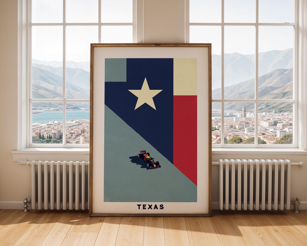 Red Bull F1 Texas Grand Prix Poster: COTA Minimalist Racing Art ...