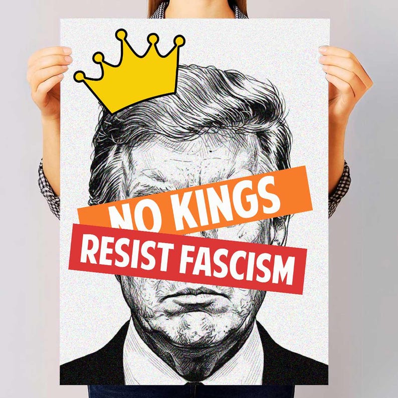 No Kings Protest Sign, Political Rally Poster (digital Download) - Etsy