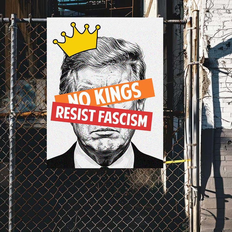 No Kings Protest Sign, Political Rally Poster (digital Download) - Etsy