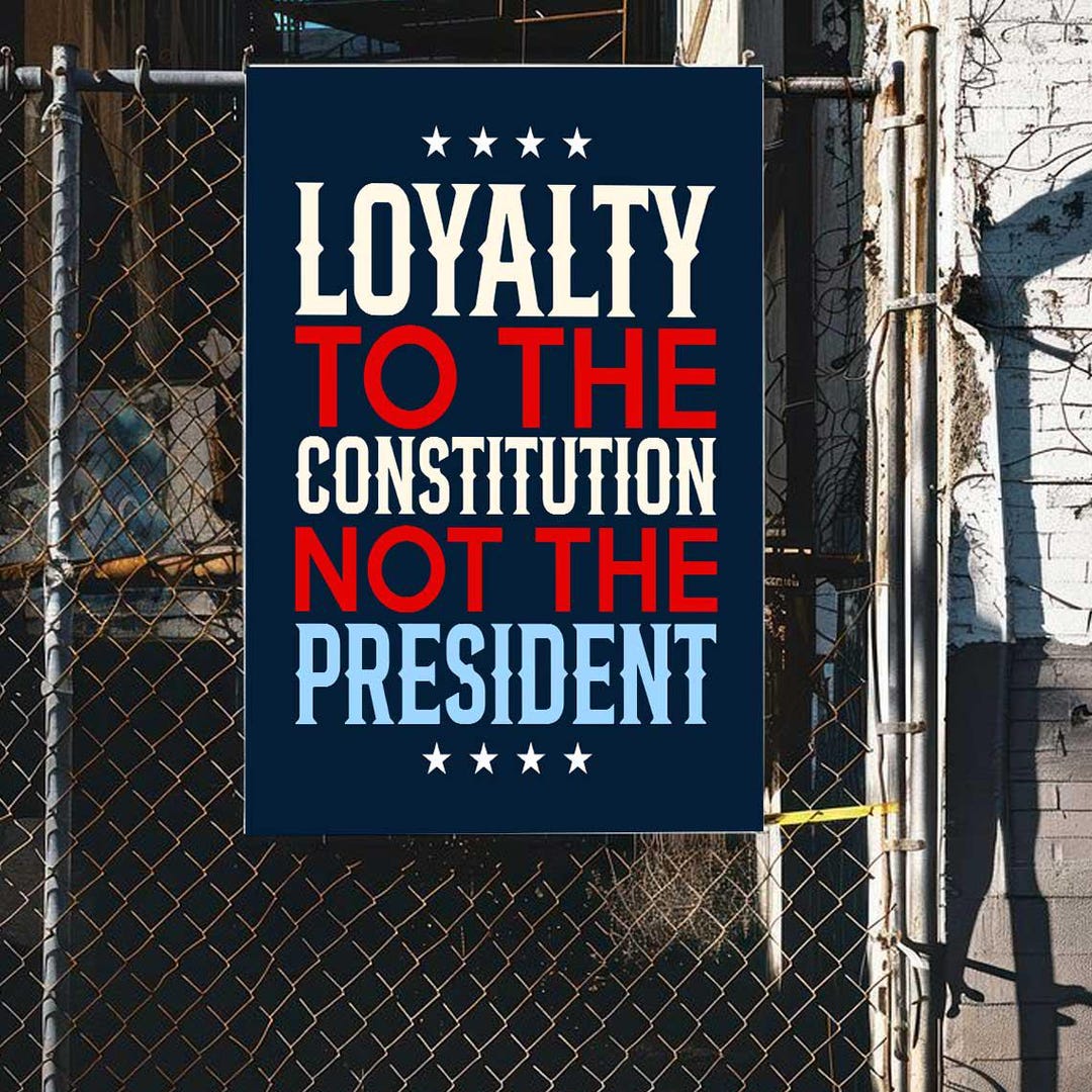 Loyalty to Constitution Protest Sign: Anti-trump Rally Poster (digital ...