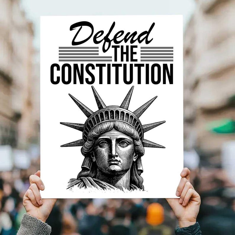 Defend the Constitution Protest Sign PRINTABLE, Anti-trump Protest ...