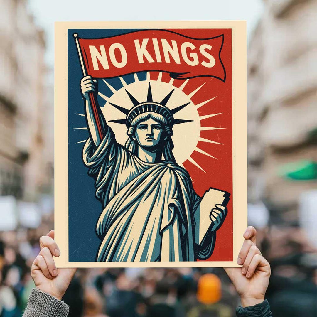No Kings Protest Posters, Anti-tyranny Wall Art (digital Download) - Etsy