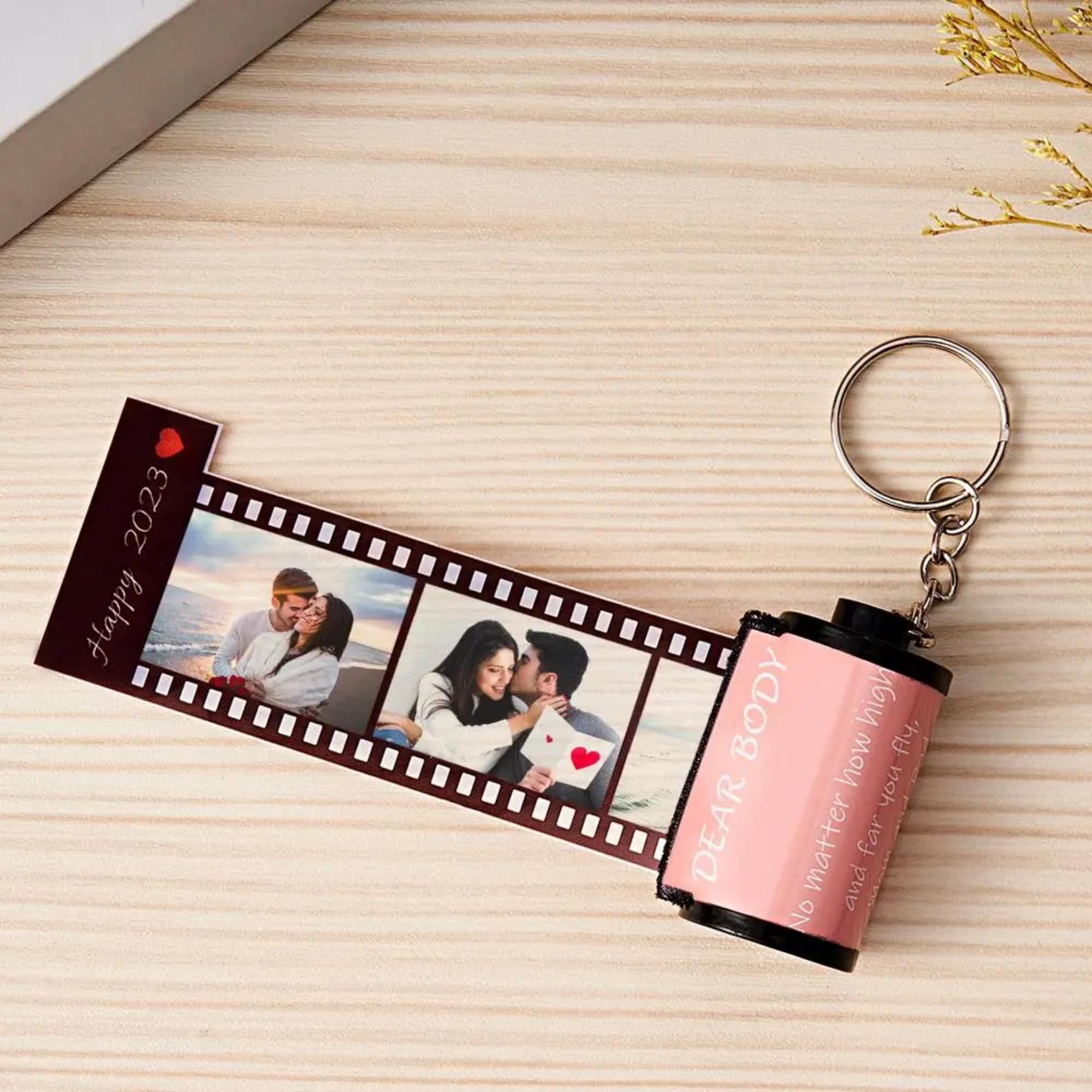 Personalized Photo Film Roll Key Chain, Custom Key Chain With Text ...