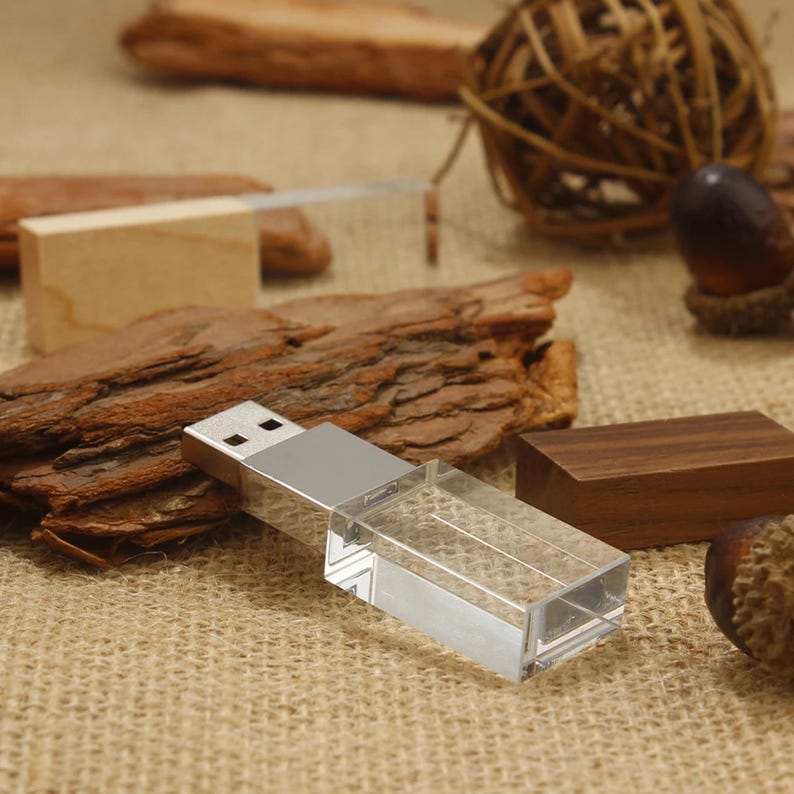 Personalized Acrylic USB With Wooden Cover and Engraved Box, Unique ...