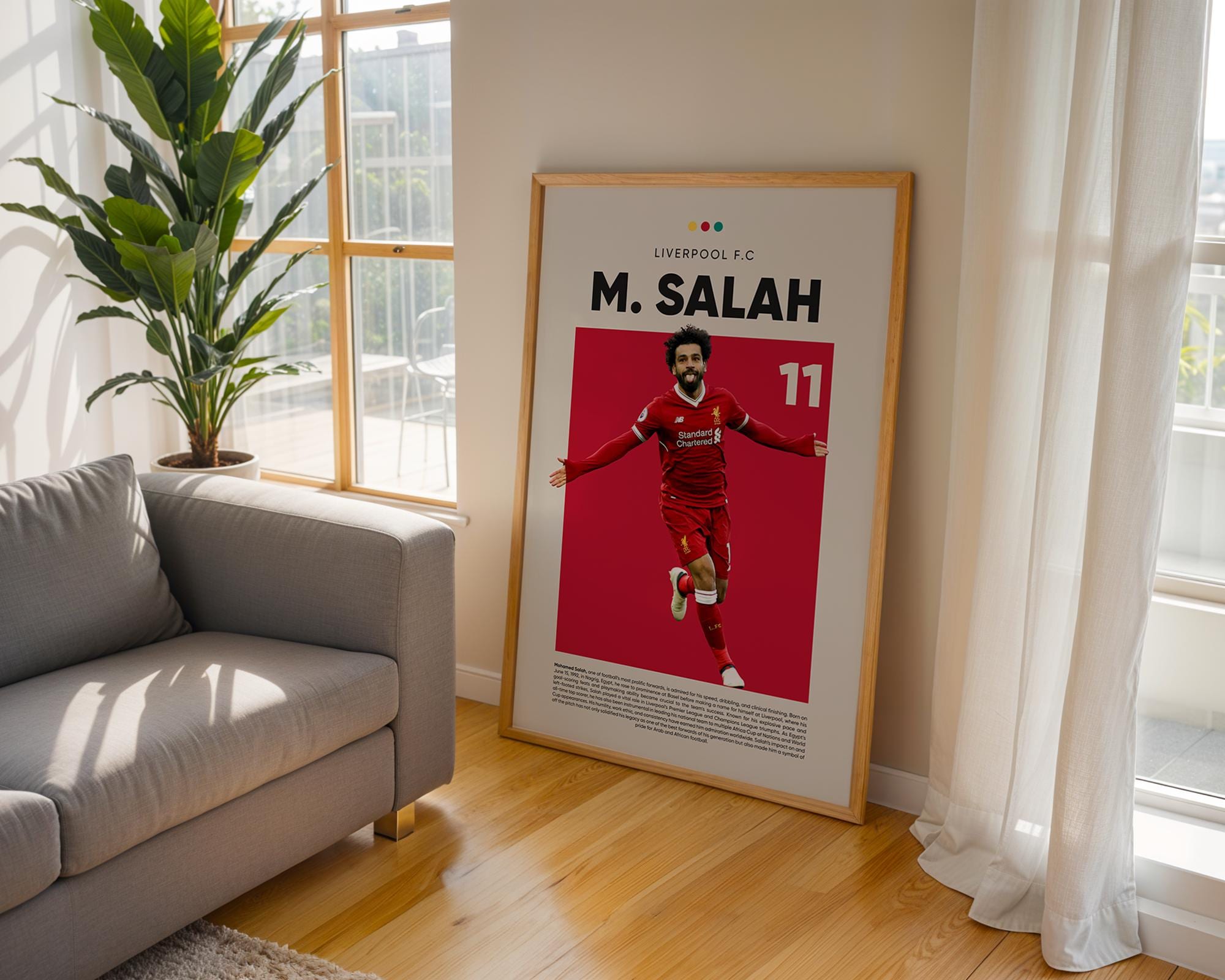 Mohamed Salah Poster, Liverpool Poster, Soccer Wall Art, Minimalist ...