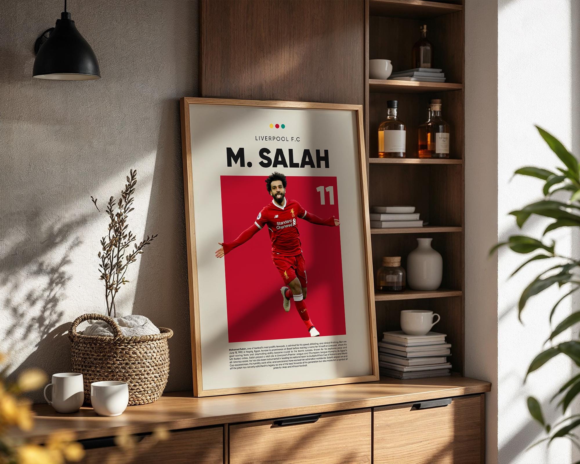 Mohamed Salah Poster, Liverpool Poster, Soccer Wall Art, Minimalist ...