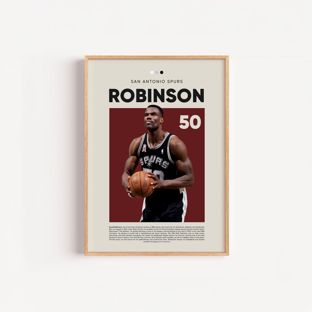 David Robinson Poster, San Antonio Spurs, Basketball Wall Art ...