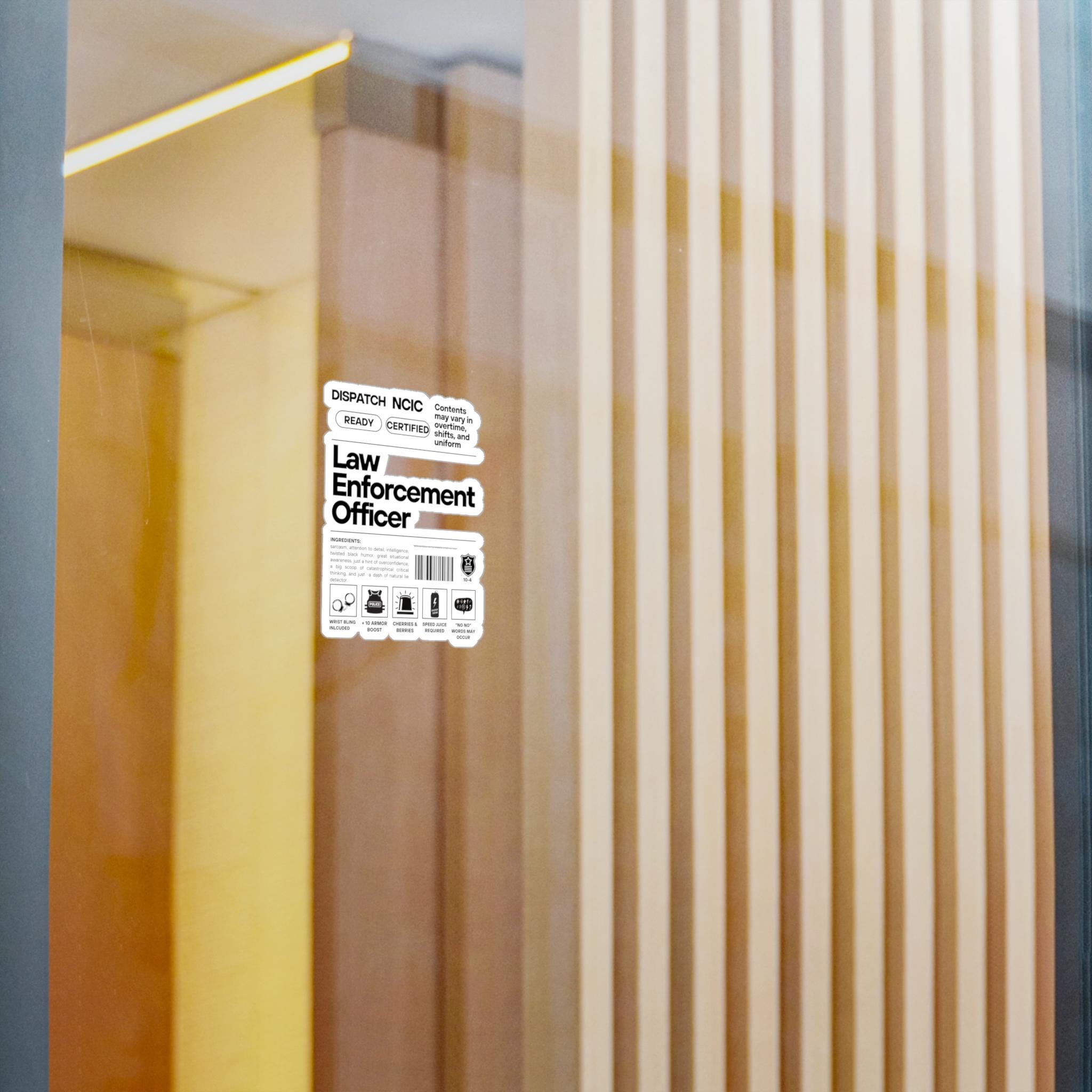 Funny Police Kiss-cut Vinyl Decals - Law Enforcement Sticker for Humor ...