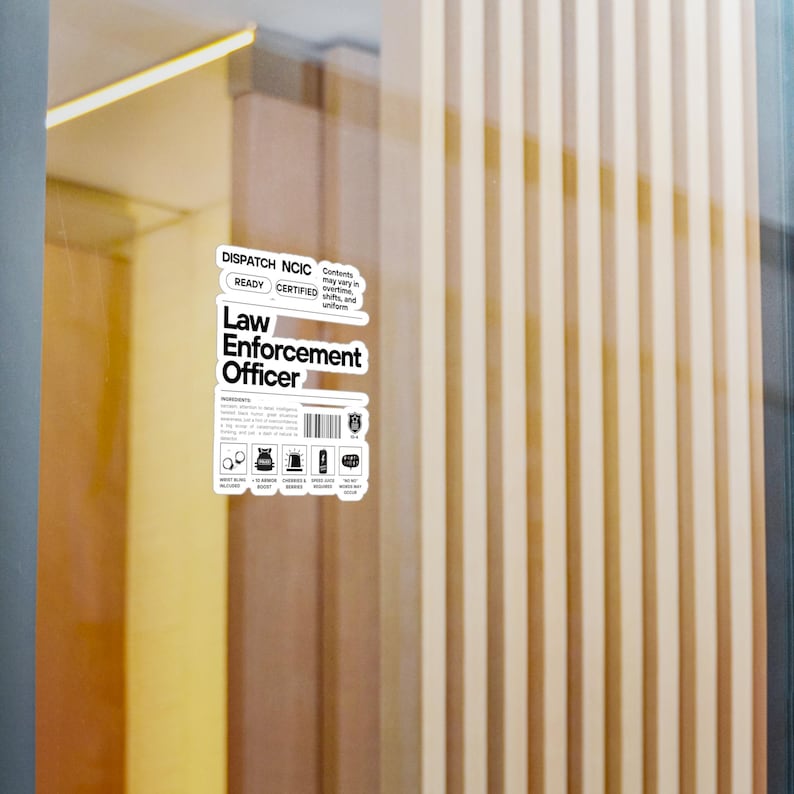 Funny Police Kiss-cut Vinyl Decals - Law Enforcement Sticker for Humor ...