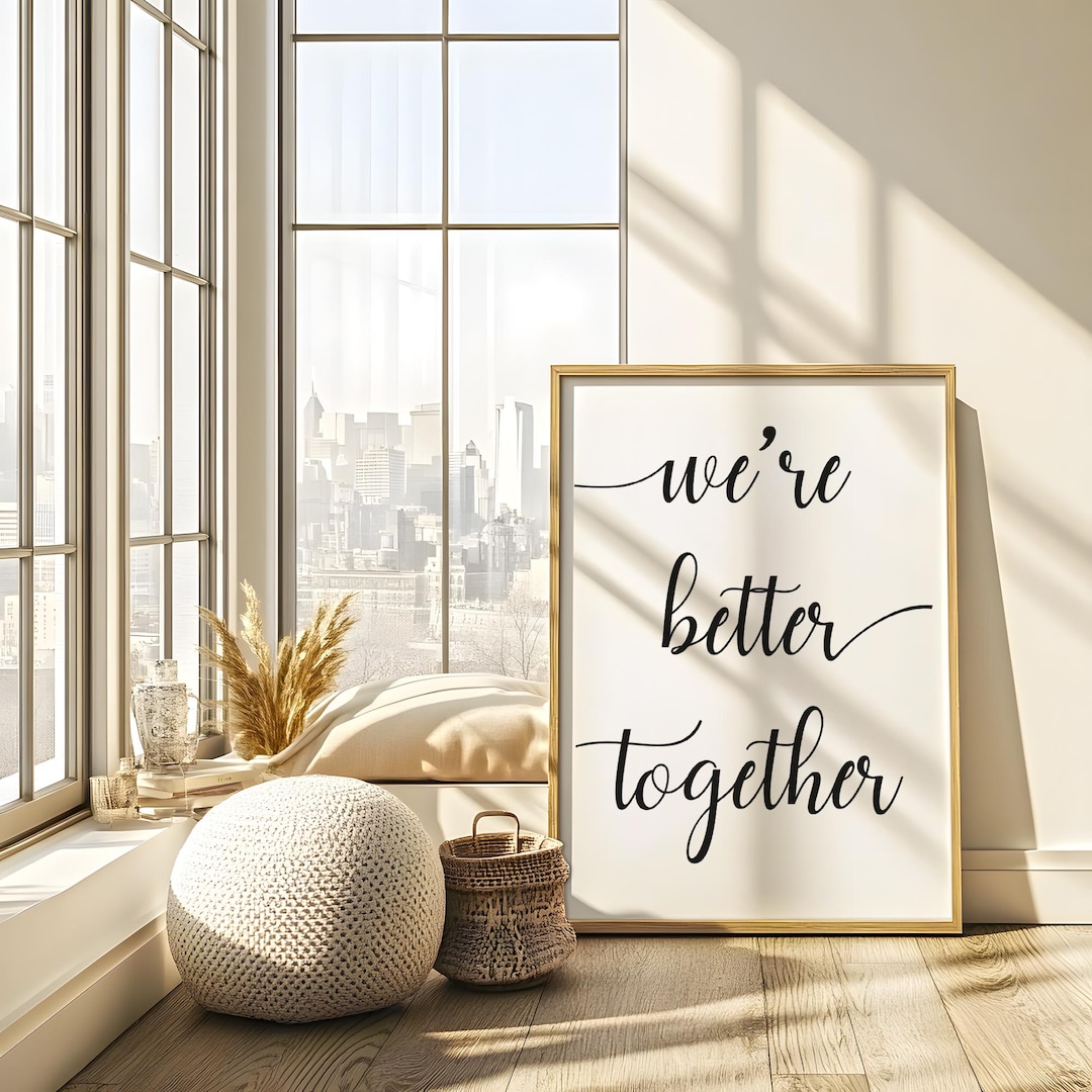 We're Better Together Wall Art • Bedroom Wall Decor • Master Bedroom ...