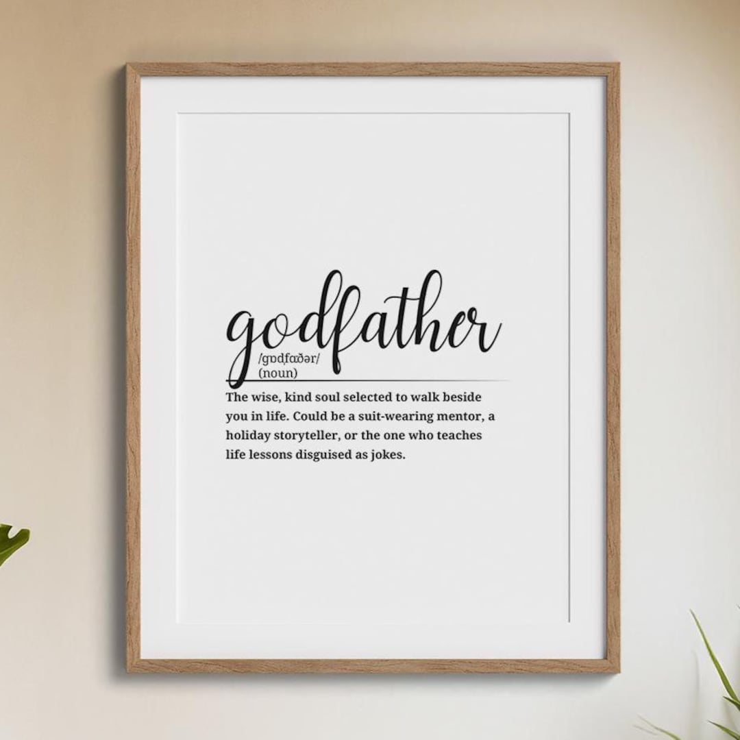 Godfather Definition Print: Unique Home Office Decor (digital Download ...