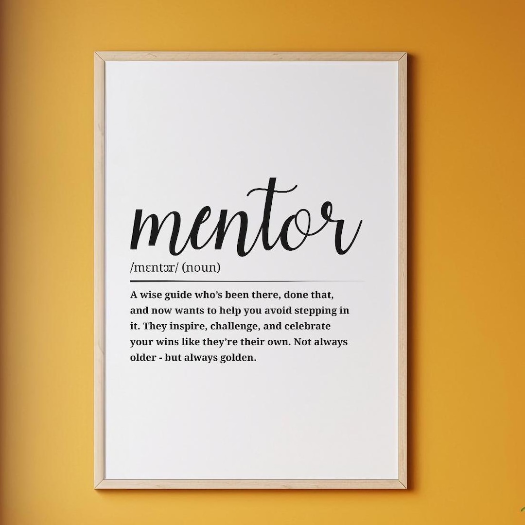 Mentor Definition Print: Motivational Office Decor (digital Download ...