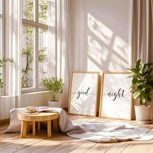 Good Night Wall Art • Nursery Wall Decor • Above Bed Digital Print ...