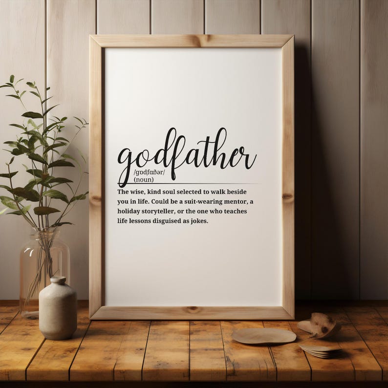 Godfather Definition Print: Unique Home Office Decor (digital Download ...