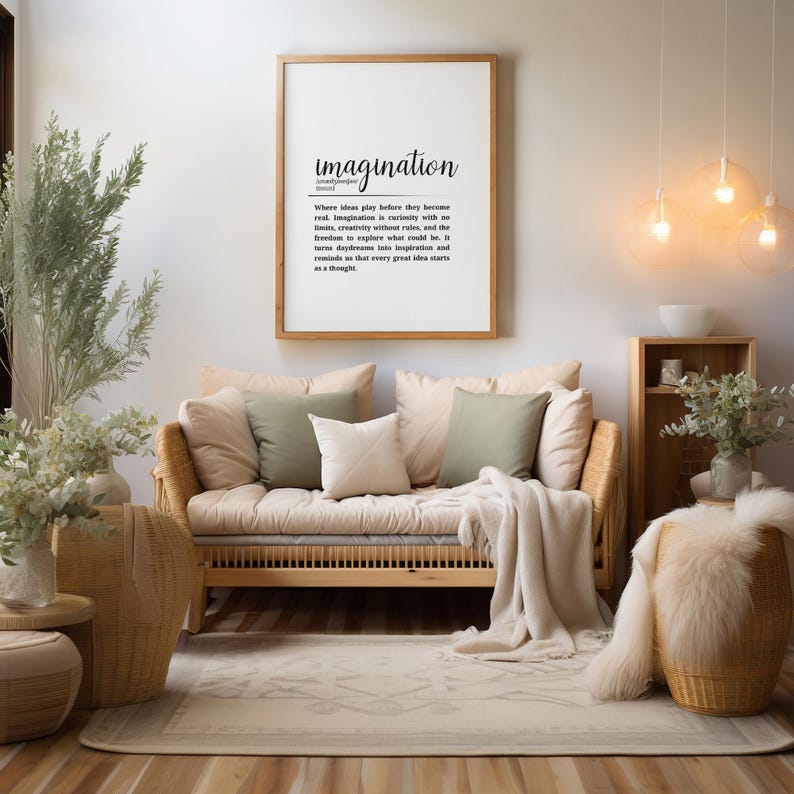Imagination Definition Poster • Creative Inspirational Printable Wall ...