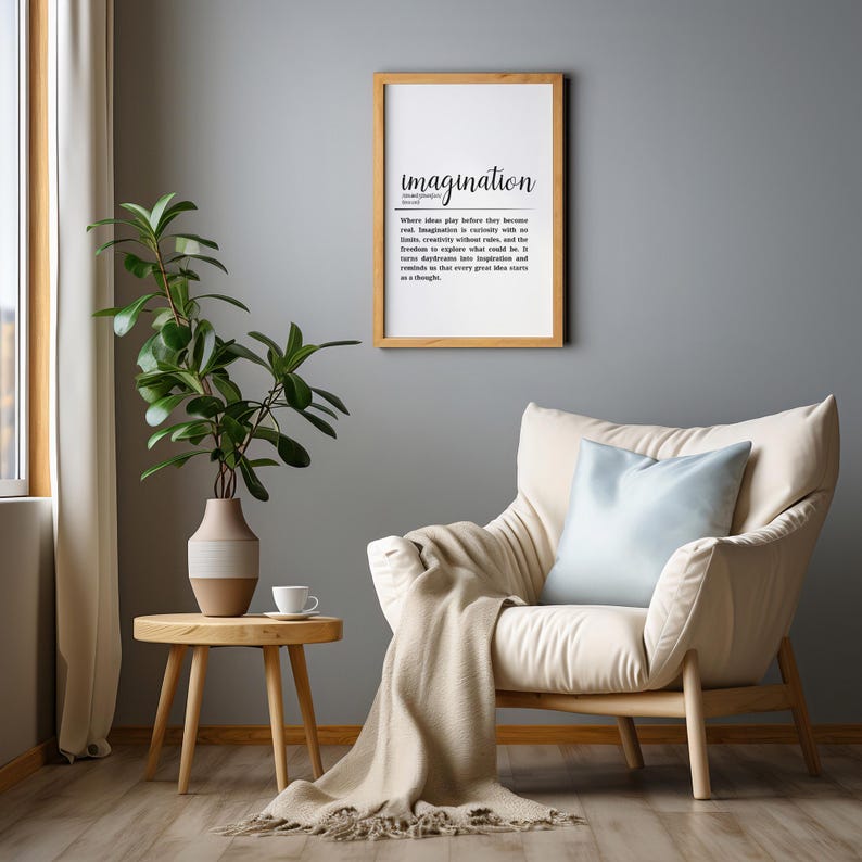 Imagination Definition Poster • Creative Inspirational Printable Wall ...