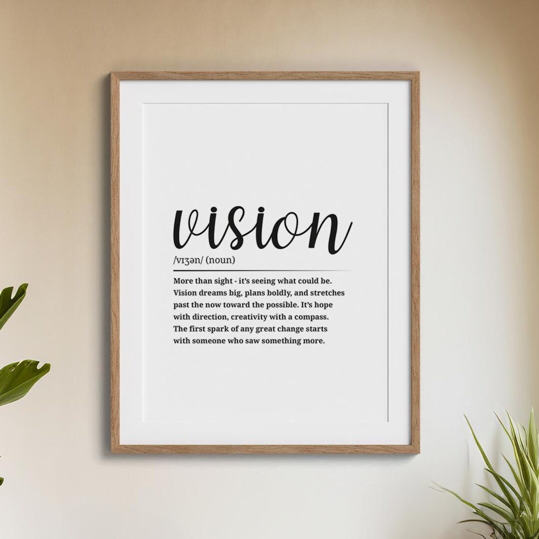 Vision Definition Poster • Leadership Office Wall Art Printable - Etsy
