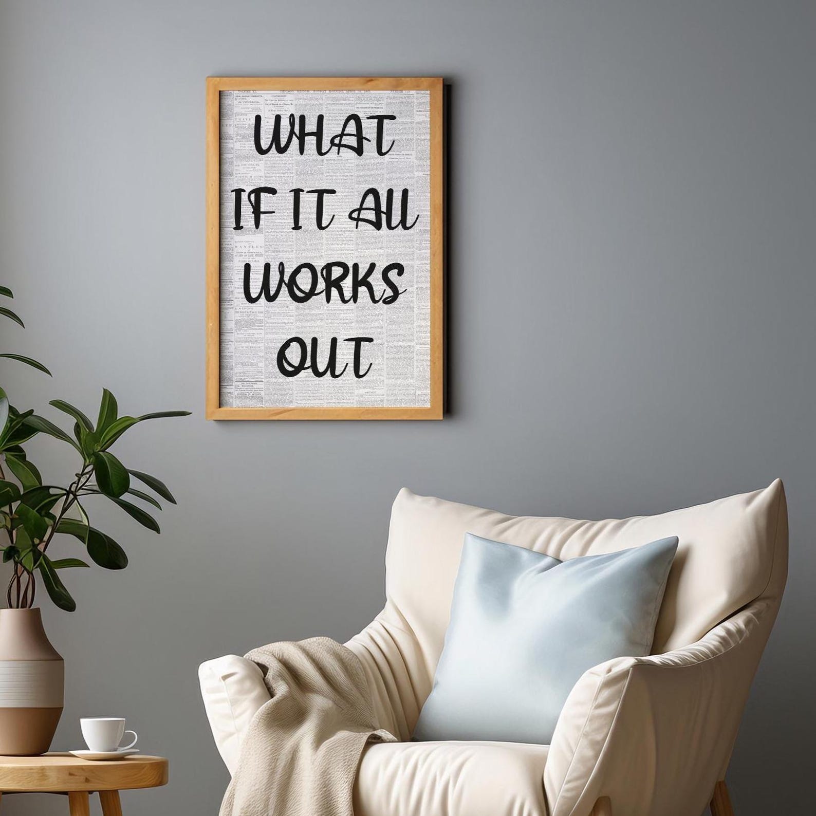 What If It All Works Out Print: Trendy Quote Poster (digital Download ...