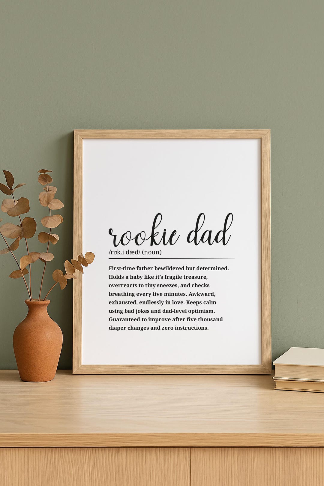 Rookie Dad Definition Poster • Printable Funny Wall Art • Digital ...
