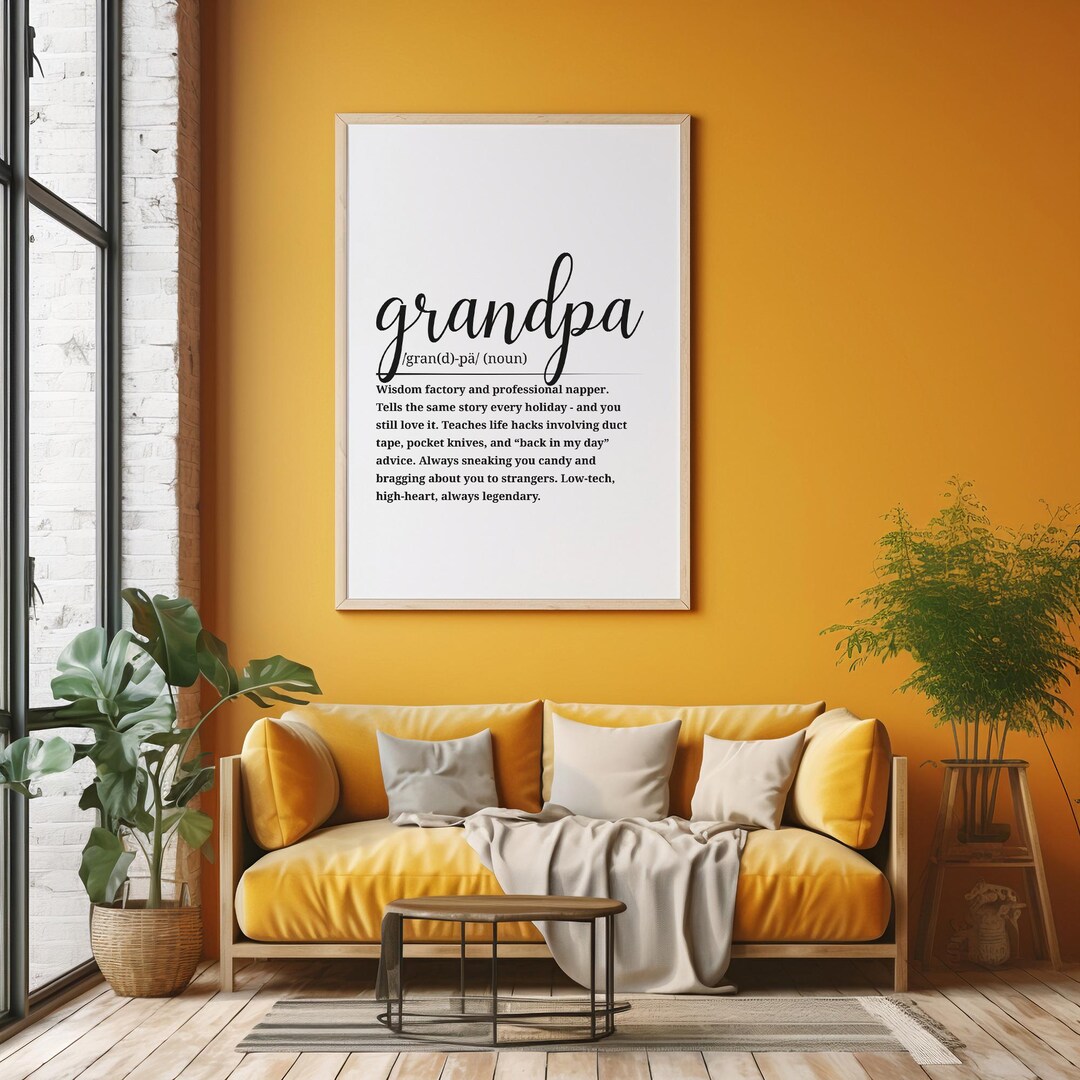 Grandpa Quote Poster • Funny & Warm Definition Printable • Gift for ...