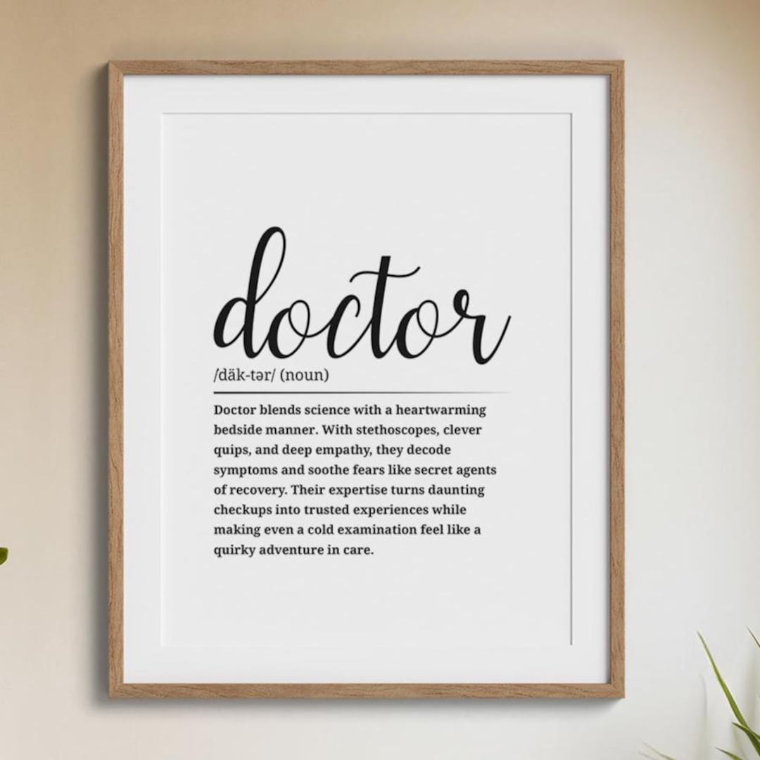 Doctor Definition Wall Art • Fun Printable Poster • Digital Download ...
