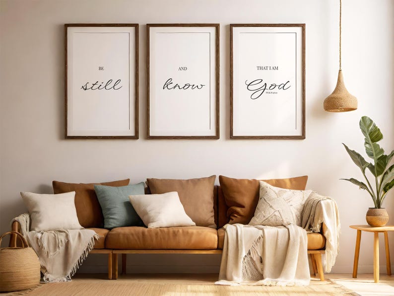 Be Still and Know That I Am God Wall Art • Psalm 46:10 • Christian ...
