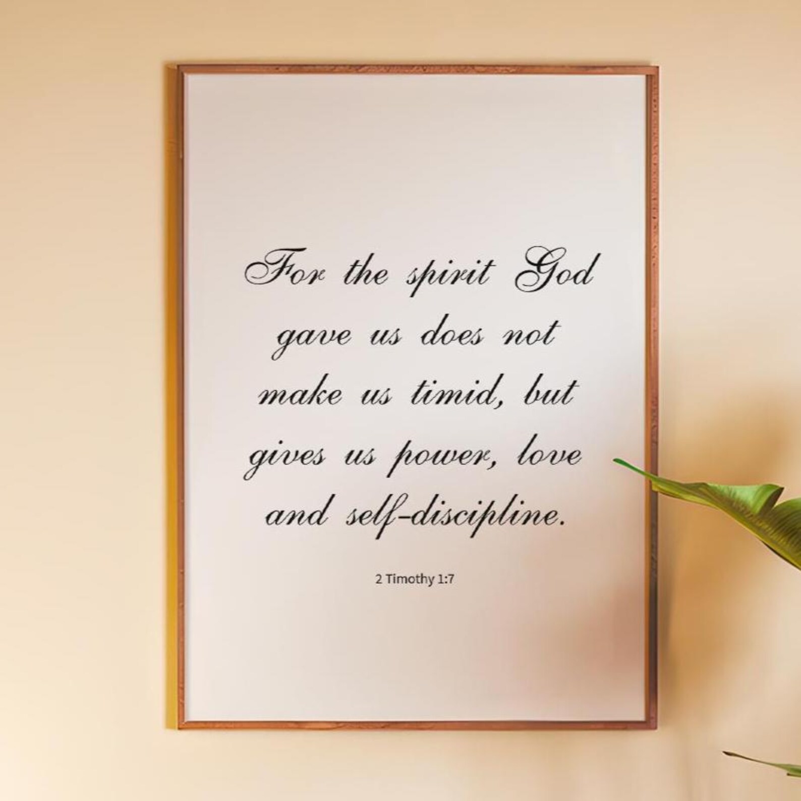 2 Timothy 1:7 Wall Art • Bible Verse Wall Decor • Scripture Digital ...