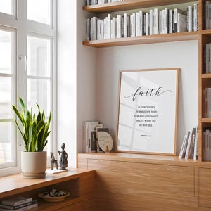Faith Wall Art • Hebrews 11:1 Wall Decor • Bible Verse Digital Print ...