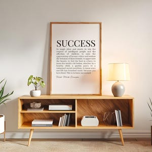 Success Wall Art • Ralph Waldo Emerson Wall Decor • Book Page Printable ...