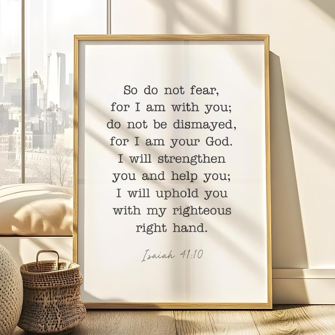 Isaiah 41:10 Wall Art • Christian Wall Decor • Scripture Digital Print ...