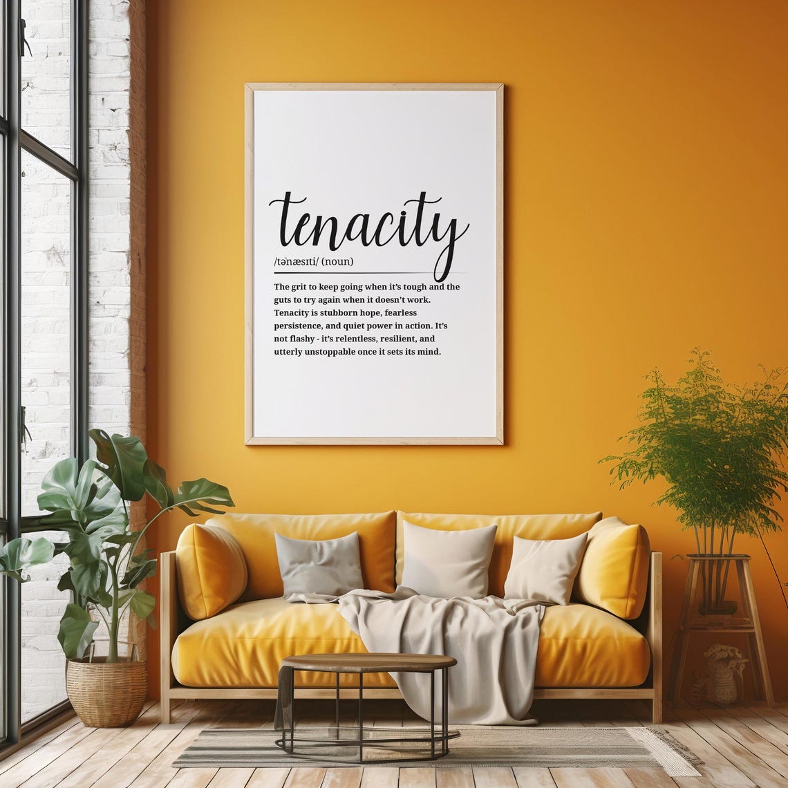 Tenacity Definition Art Print: Fun Home Office Decor (digital Download ...